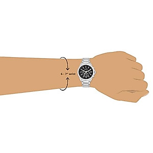 A｜X ARMANI EXCHANGE Men's Chronograph Stainless Steel Watch, Color: Silver/Black (Model: AX2600)