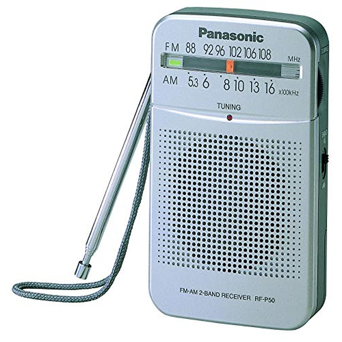 Panasonic RF-P50d Pocket AM/FM Radio Silver RF-P50D