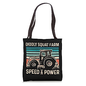 Perfect Tractor Design Diddly Squat Farm Speed And Power Tote Bag