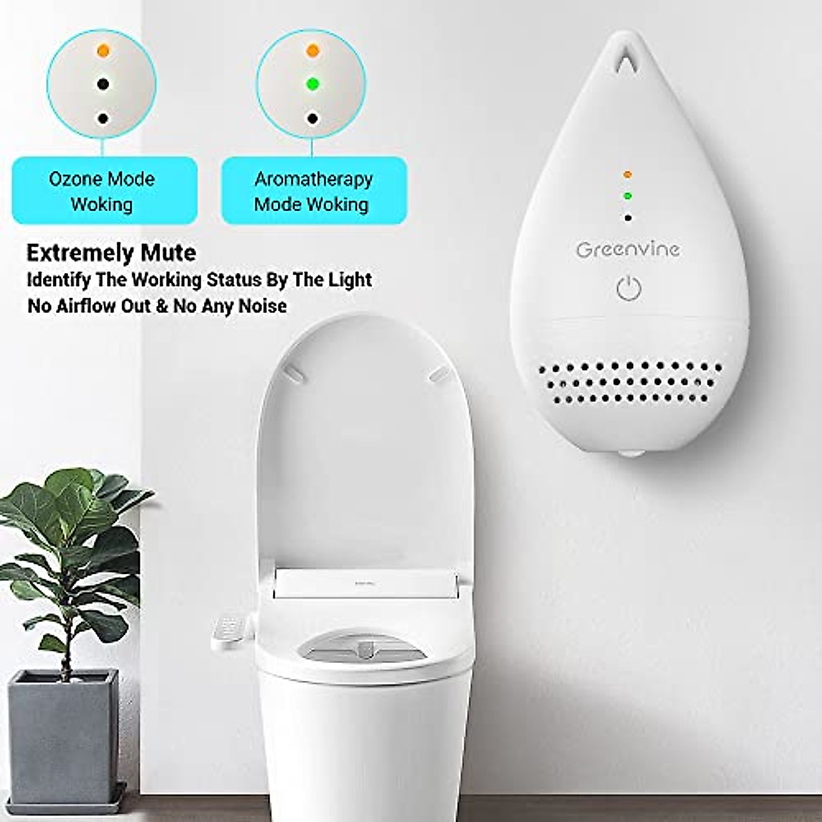 Greenvine Mini Portable Air Purifier for Home & Pets, Odor Deodorizer with Aromatherapy Mode Air Cleaner for Home ,Office & Travel