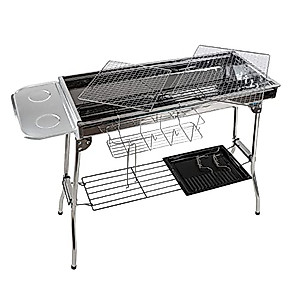 Neature Portable Charcoal Grill for Camping - 26.8in Tall Foldable BBQ Grill with Charcoal Fuel for Travel and Home
