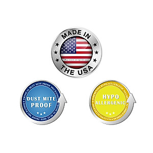 LA Baby Rectangular Cradle Mattress Pad, 2" with 100% Organic Cotton Top Layer on Waterproof Cover - Made in USA