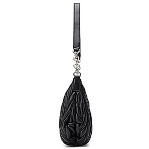 DAVID - JONES INTERNATIONAL. Quilted Black Shoulder Bag,Lightweight Faux Leather Small Crossbody Satchel Bags for Women with Chain Strap Trendy Purse