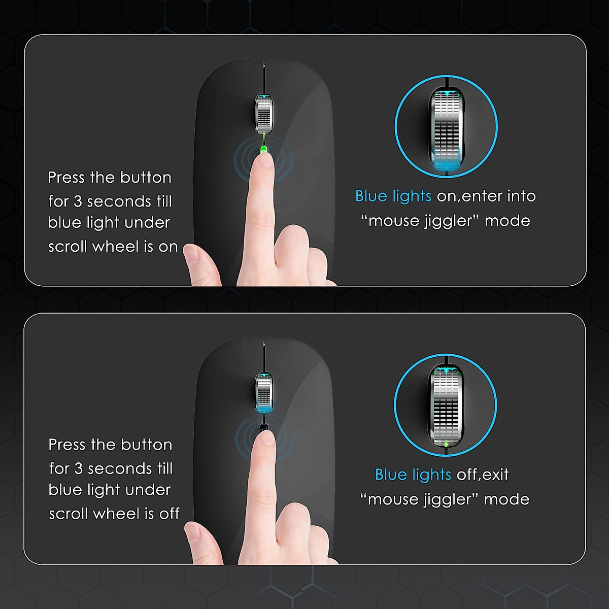 Attoe Wireless Mouse, 2.4GHz Silent Click Mouse with USB Receiver - Waterproof Slim Cute Wireless Mouse for Laptop, Computer,MAC OS…
