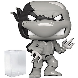 POP Teenage Mutant Ninja Turtles - Raphael (PX Previews Exclusive) Black & White Chase Funko Vinyl Figure (Bundled with Compatible Box Protector Case)