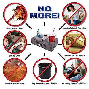 Cup Cozy Pillow (Camo)- The World's Best Cup Holder! Keeps Drinks Close.Stops Spills.Use it on The Couch, Bed, car, RV, Park, Camping, Beach and More!