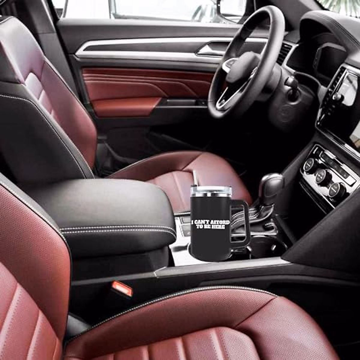 40 oz Tumbler with Handle and Straw I Can’t Afford To Be Here Tumbler Personalized Tumblers with Lid and Straw Insulated Tumbler Stainless Steel Tumblers Funny Gifts for Men