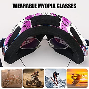 lunbowon Motorcycle Glasses Riding Goggles Safety Glasses Helmet Motorcycle Accessories, ATV Dirt Bike Goggle Dustproof Powersports Protective Gear for Men Women