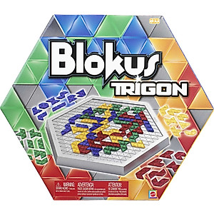 Mattel Games Blokus Trigon Strategy Board Game, Family Game for Kids & Adults with Hexagonal Board & Triangular Pieces (Amazon Exclusive)
