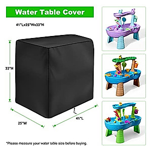 tonhui Water Table Cover for Step2 Water Table, Kids Water Play Table Cover Waterproof, Heavy Duty Oxford Fabric Outdoor Sun, Dust Protection