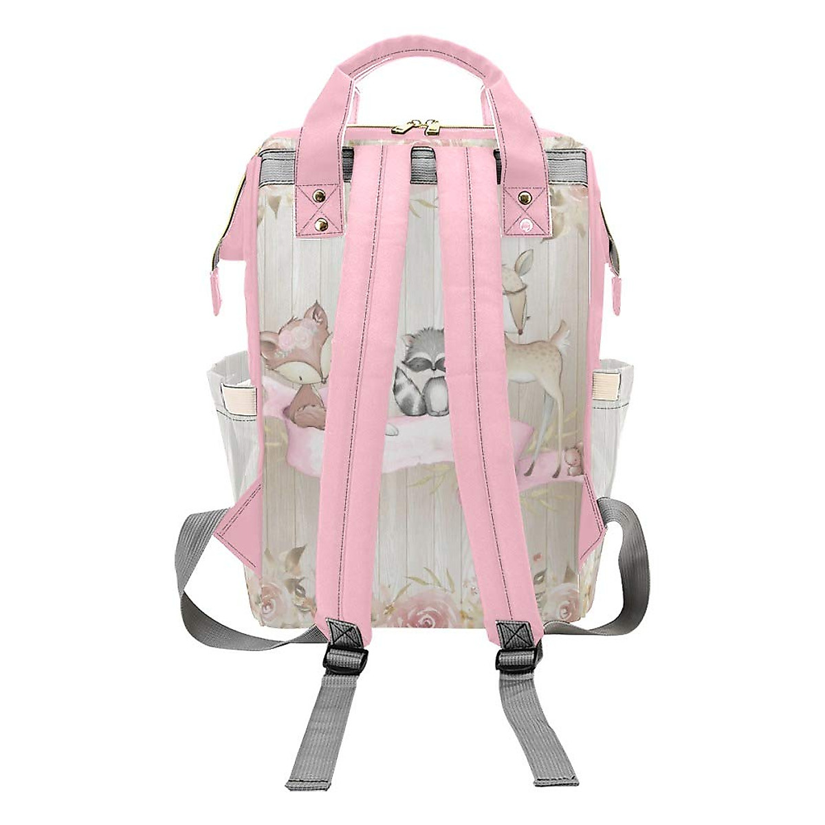 Personalized Animal Deer Fox Baby Diaper Bag Backpack Name Custom Mommy Baby Bags Travel Daypack for Mom Gifts