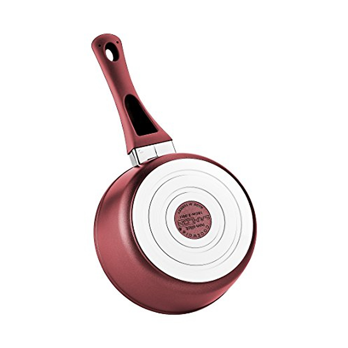 Saflon Titanium Nonstick 3-Quart Sauce Pan with Tempered Glass Lid, 4mm Forged Aluminum with PFOA Free Coating from England (Red)