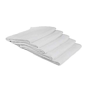 [Buffmaster] Microfiber Polish and Buffing Towel (16 in. x 16 in., 400 GSM) - 5 Pack (White)