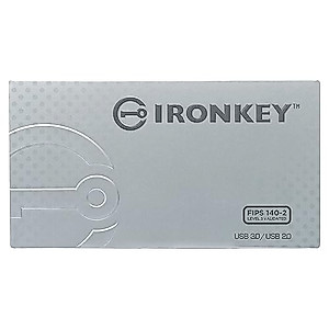 Kingston Ironkey S1000 128GB Encrypted USB Flash Drive On-Device Cryptochip FIPS 140-2 Level 3 Multi-Password Security Options IKS1000B/128GB