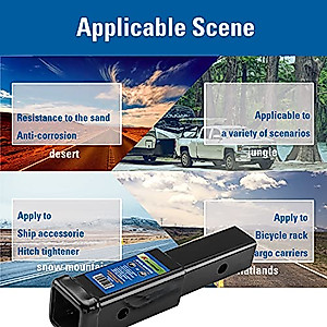 KAITWOSON 52015 Trailer Hitch Extension Receiver Tube Extenders, 7 inches Length, 3500 lbs. GTW