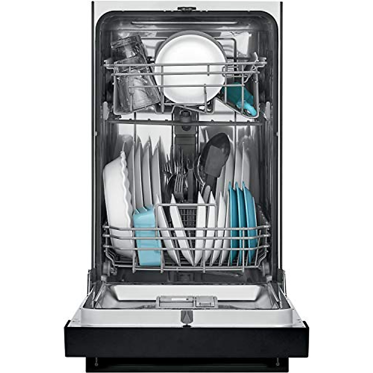 Frigidaire 18 in. ADA Compact Front Control Dishwasher in Black with Dual Spray Arms, 52 dBA, includes room-of-choice delivery