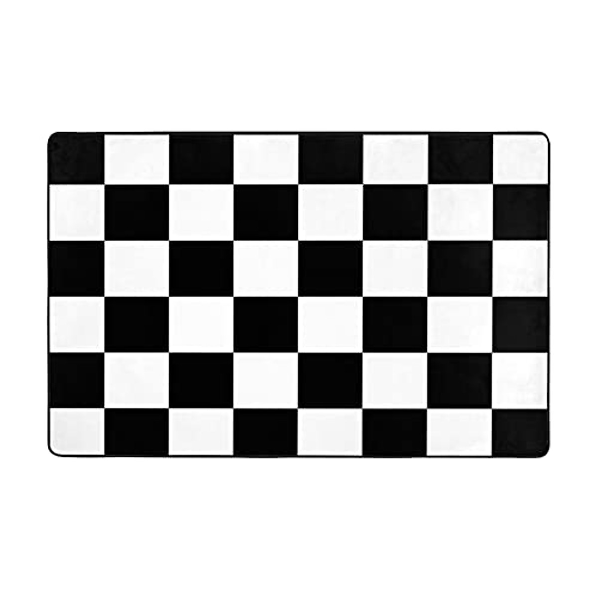 Soft Area Rug for Living Room,Geometric Checkered Plaid Pattern Chess Board,Large Floor Carpets Doormat Non Slip Washable Indoor Area Rugs for Bedroom Kids Room 5 x 7Ft