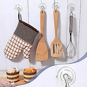 Roowest 60 Pieces Suction Cup Hooks 1.77 Inches 3 lbs Clear PVC Window Suction Cups with Metal Hooks Removable Wall Hooks Hanger for Window Glass Door Kitchen Bathroom Shower Wall Wreaths Tile