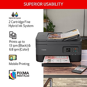 Canon PIXMA TR7020a All-in-One Wireless Color Inkjet Printer, with Duplex Printing, Mobile Printing, and Auto Document Feeder, Black