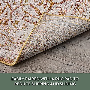 Edenbrook Area Rugs for Living Room - Cream Area Rug - Thick Pile Perfect for High Traffic Areas, 5x8 Rug