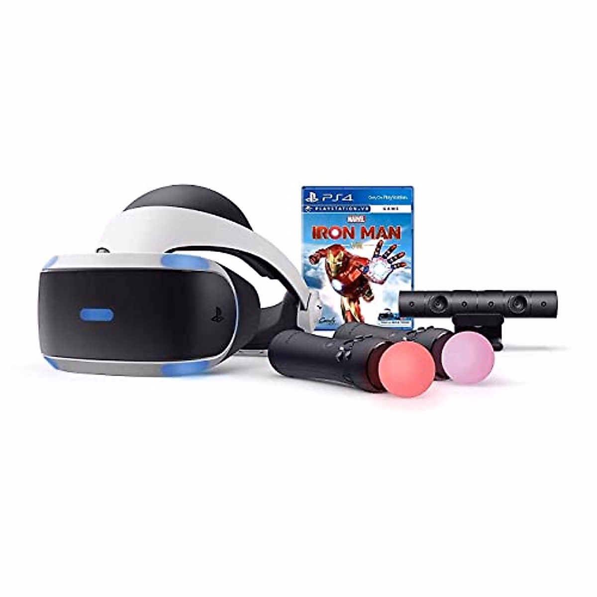 Sony PS4 PSVR Marvel Iron Man Bundle VR Headset + Camera + Controllers 3004152 (Renewed)