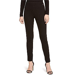 Calvin Klein Women's Comfortable Ponte Fitted Pants, Pinstripe, X-Large