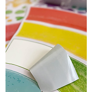 PapaKit Large Rainbow Wall Decal Vinyl Stickers | Nursery Baby Child Kid Teen Bedroom Living Room Office Decor | Creative Art Design Pattern | Safe Removable Adhesive