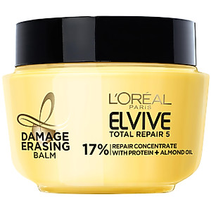 L’Oréal Paris Elvive Total Repair 5 Damage-Erasing Balm with Almond and Protein, 8.5 Ounce