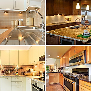 YKWCW G8 LED Bulb, 3W Equivalent to 20W-25W Halogen Bulb, T4 JCD Type Bi-Pin G8 Base, 120V Puck Light Bulbs for Under Cabinet Light, Under Counter Kitchen Lighting, 3000K Warm White （5 Pack）