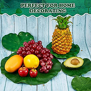 Taiyin 18 Pcs Artificial Lily Pads Plastic Lotus Leaves Water Lily Pads for Ponds Pool Flower Lotus Flower Decor Green Lily Pads Garden Pool Aquarium Fish Tank Decoration