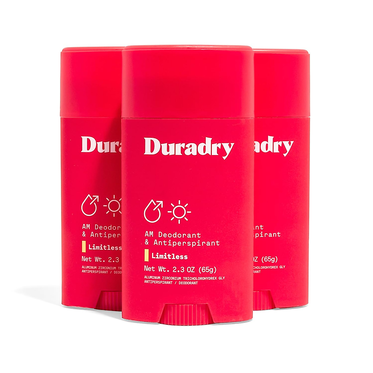 Clinical-Strength Antiperspirant Deodorant for Women and Men - Clean formula with Natural Ingredients, Odor, and Excessive Sweat protection for Armpits - Limitless, 2.3 Oz (Pack of 3)