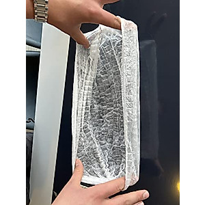 Disposable Bouffant Caps, 100 Pcs, 20 inches White Disposable Nonwoven Bouffant Caps Hair net Hair Sleeves with Swivel Side Headbands, Unisex, Perfect for Sleeping Hair Nets, Head Cover Food Service