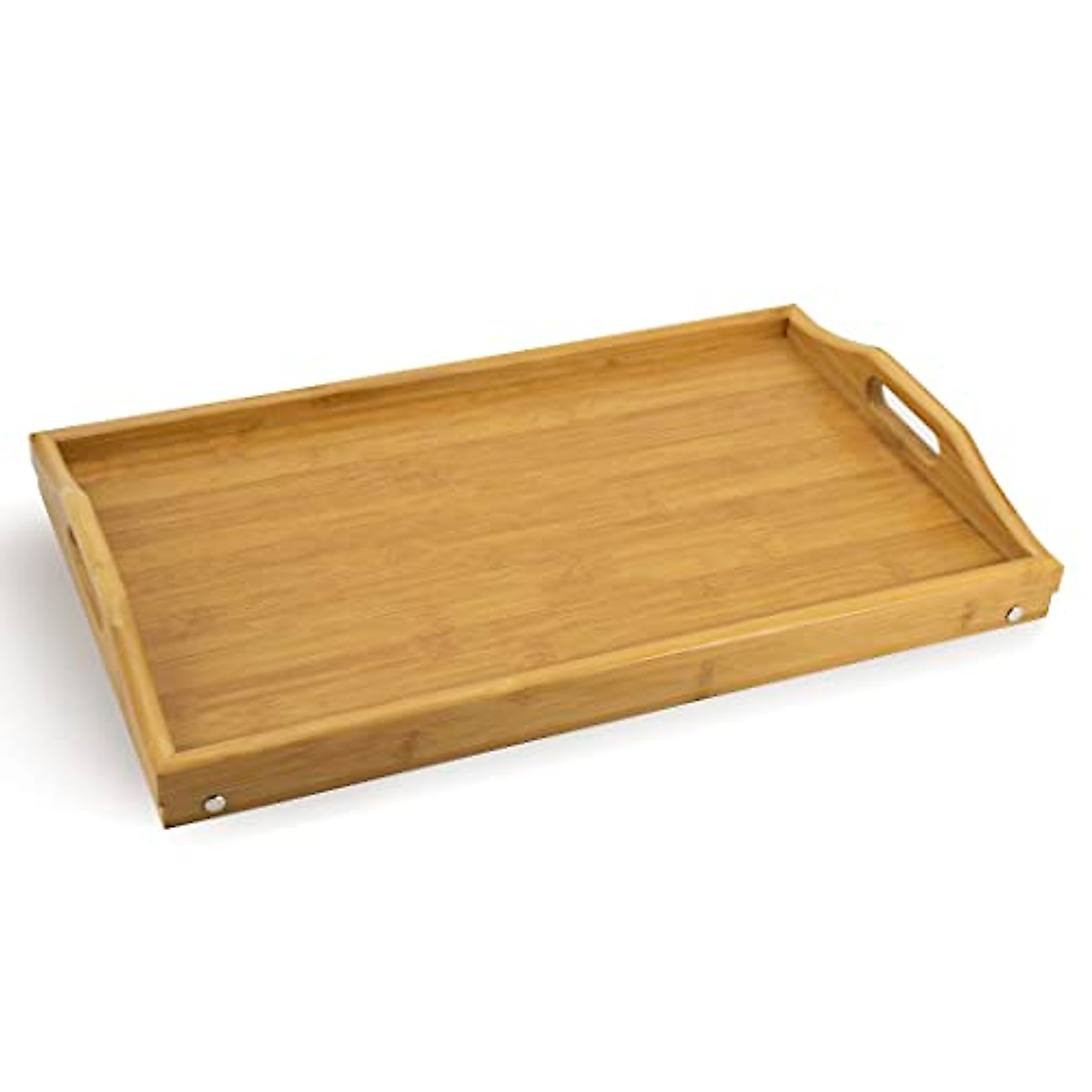 Trenda Breakfast-Trays, Bamboo Bed Table with Foldable Legs, Snack Desk for Sofa, Eating,Working