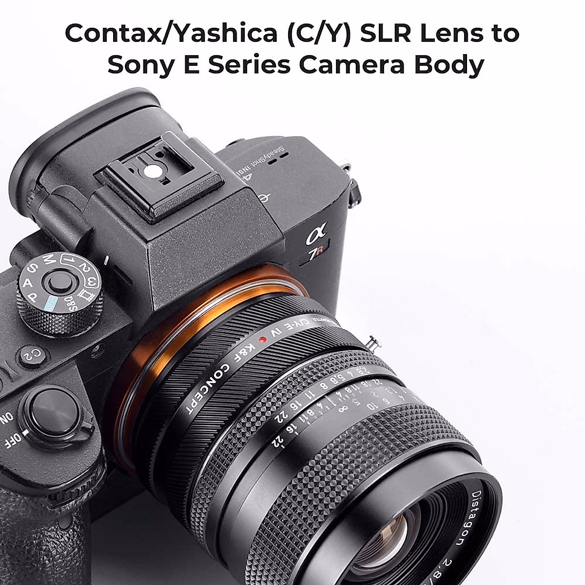 K&F Concept IV PRO C/Y-NEX Lens Mount Adapter Manual Focus Compatible with Contax/Yashica SLR Lens to Sony-E NEX Mount Camera Body with Matting Varnish Design