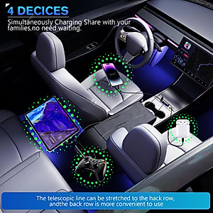 AOLEAD Tesla Model 3 Model Y 2021 2022 2023 Accessories for Tesla Center Console Organizer