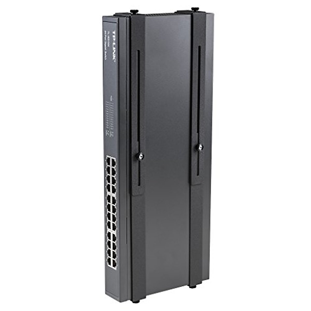 HIDEit Mounts Uni-NSM Mount - Made in USA - Black Steel Adjustable 1U Network Device Wall Mount for A/V Components, Mount for Network Switch, Ethernet Splitter and Ethernet Switch