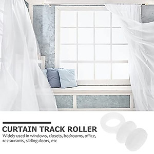 DECHOUS Curtain Glider Hooks 100pcs Plastic Rollerbolt Window Curtain Glider Track Carrier Slide Wheels Rollers Curtain Track Gliders