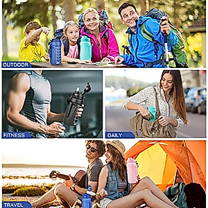 Nefeeko Collapsible Water Bottles, 1.5L Reusable Collapsible Water Bottle for Travel Leakproof, BPA Free Foldable Silicone Water Bottles with Straw for Traveling Sport Gym Camping Hiking