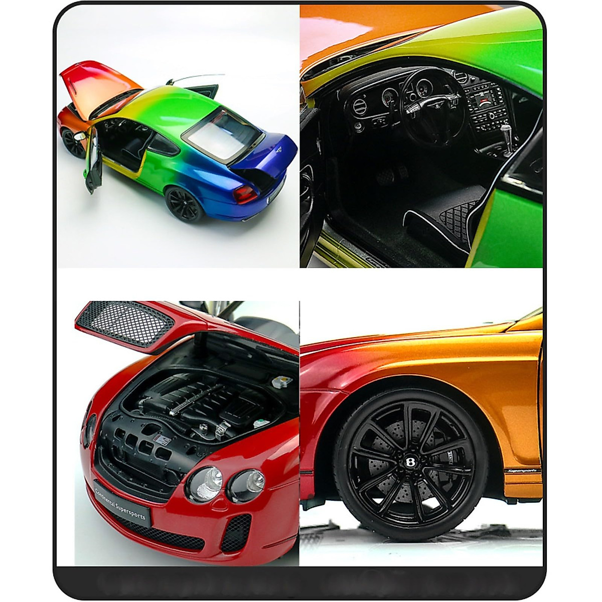 HTLNUZD 1/18 Alloy Car Model Diecasts Metal Racing Sport Car for Bentley Continental Supersports Limited Edition Model Collectible Gift