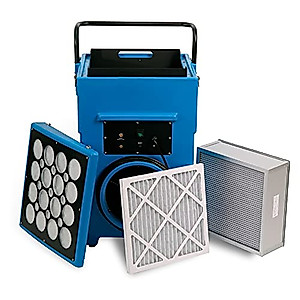 MOUNTO AF1000 1000cfm Industrial HEPA Air Scrubber Air Filtration System Dust Air Cleaner Negative Air Machine for Water Damage Restoration (ETL Listed)