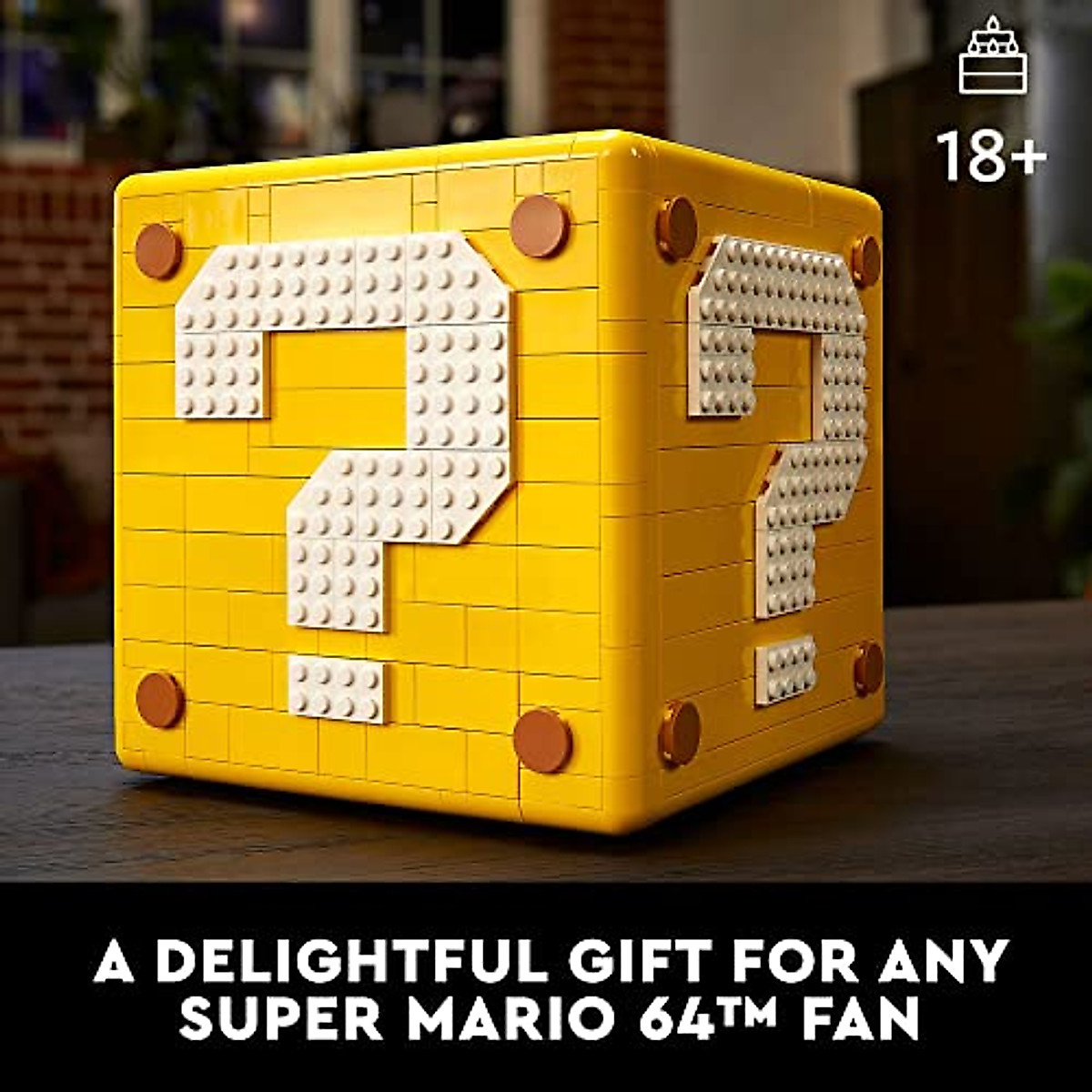 LEGO Super Mario 64 Question Mark Block 71395, 3D Model Set for Adults with 4 Microscale Game Levels: Peach’s Castle, Bob-omb Battlefield, Cool Mountain and Lethal Lava Trouble