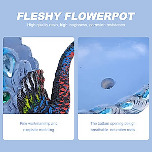 Happyyami 1Pc Peacock Flower Pot Resin Succulent Plant Potted Cactus Planters Retro Flower pots Unique Succulent Container Planter Outdoor Mini pots Peafowl Flower Pot Potted Plant Miniature