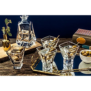 JoyJolt Carre 2-Piece Cocktail Glasses Set, 8 Ounce Martini Glasses
