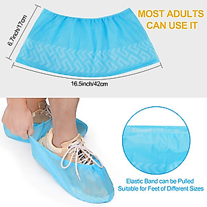 Disposable Shoe Cover - 100 Pack (50 Pairs), Non Woven Fabric Waterproof Non-slip Boot Cover for Indoor Outdoor
