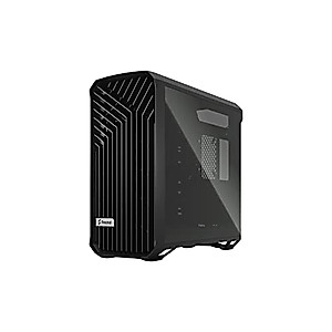 Fractal Design Torrent Black - Light Tint Tempered Glass Side Panel - Open Grille for Maximum air Intake - Two 180mm PWM and Three 140mm Fans Included - Type C - ATX Airflow Mid Tower PC Gaming Case
