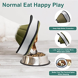 Soft Dog Cone Collar Breathable Elizabethan Soft Collar, Recovery Collar After Surgery for Large Medium Dogs, Prevent Licking and Touching Comfortable Dog Cone Collar-L