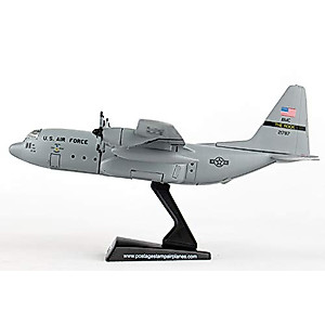 Daron Worldwide Trading Postage Stamp USAF C-130 1/200 Spare 617 Airplane Model, White