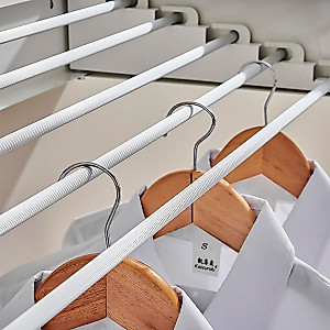 leean Laundry Drying Rack, Wall Mounted, Retractable Clothes Drying Rack, Folding Towel Drying Rack for Bathroom, Laundry Room Organization,Outdoor Yard, Balcony (White)