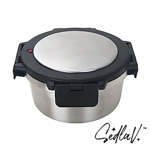 SEDLAV 28 oz Round Food Container | Stainless Steel Construction for Fresh Meals On-the-Go