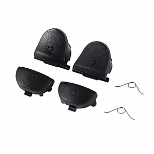 AnXiongStore Black Replace Buttons R1 L1 R2 L2 Triggers for Dualshock 4 for PS4 Controller